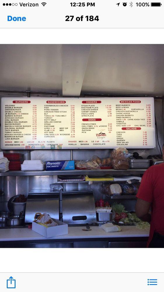 Carta del restaurante Volcano Burgers, Los Alamitos, W Cerritos Ave