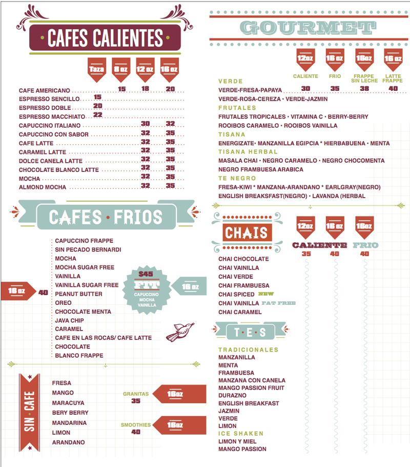 Carta de Bernardi Café, Chihuahua, Blv. Antonio Ortíz Mena 3200