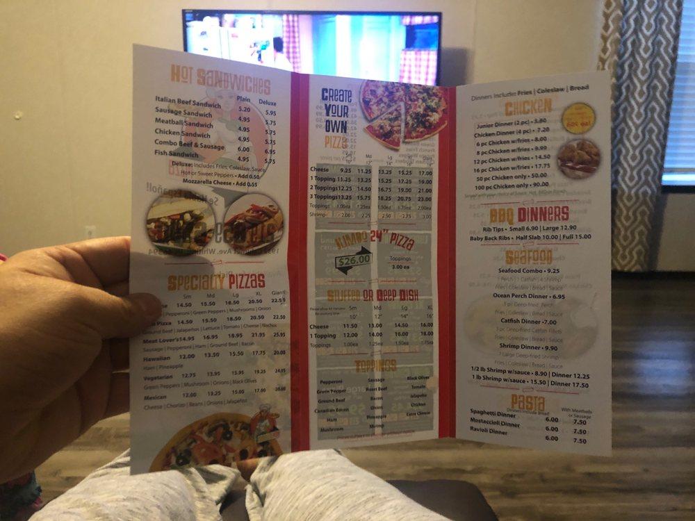 Menu at Isabella's Pizza pizzeria, Whiting
