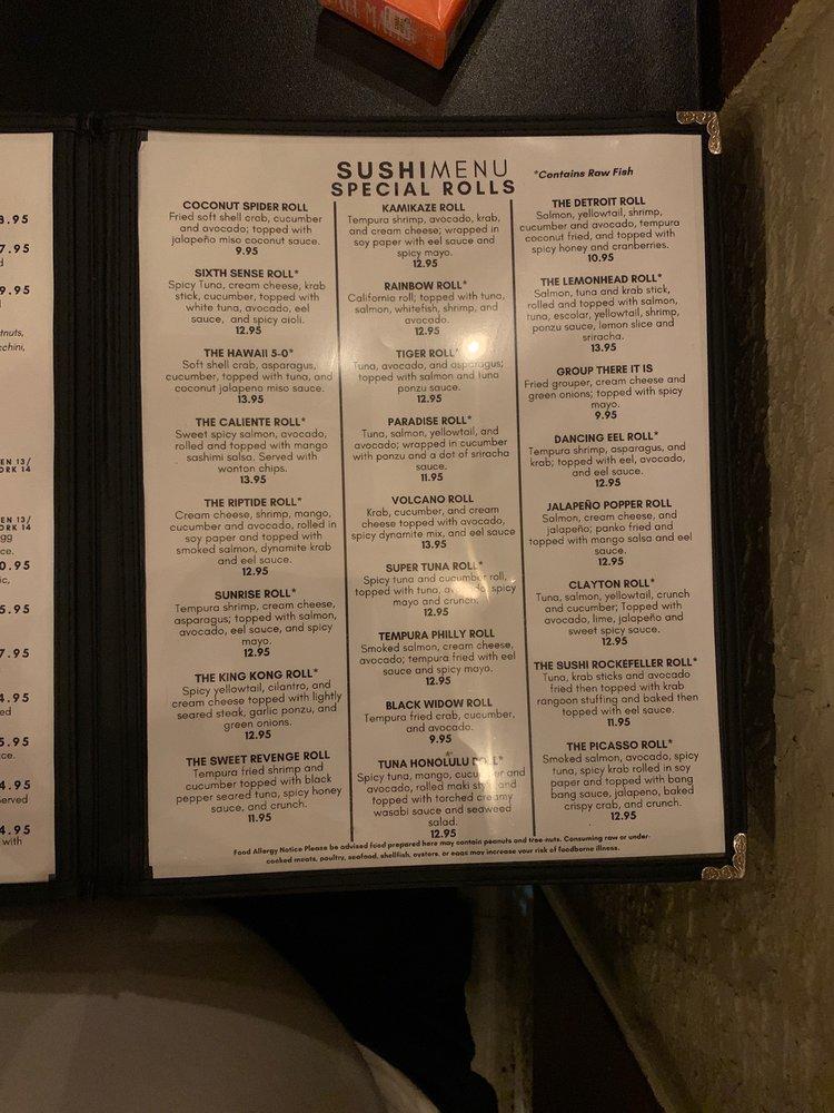 Menu at World Fusion restaurant, Lecanto