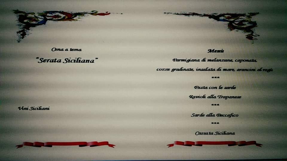 Carta de Ristorante Le Colonne, Matraia