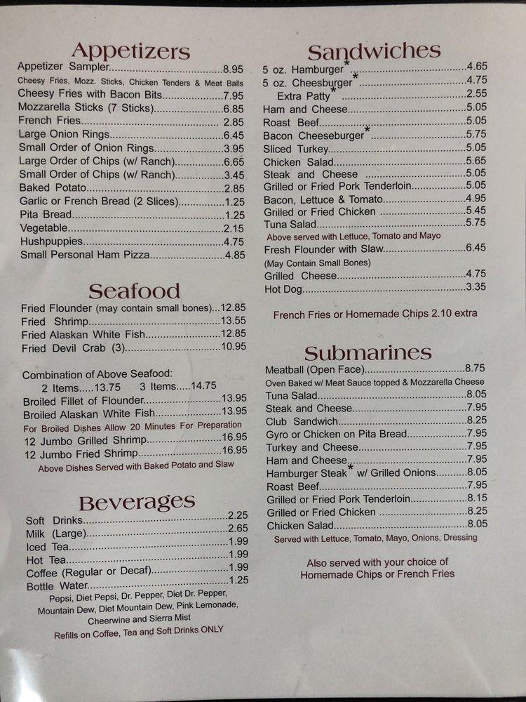 Menu at Rainbow Family Restaurant, High Point