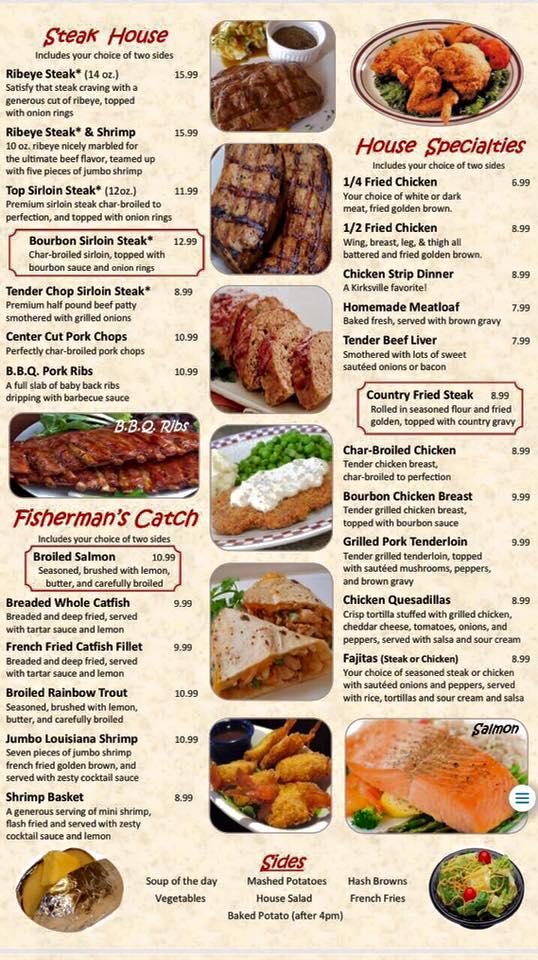 Menu at Diner 54 restaurant, Kirksville
