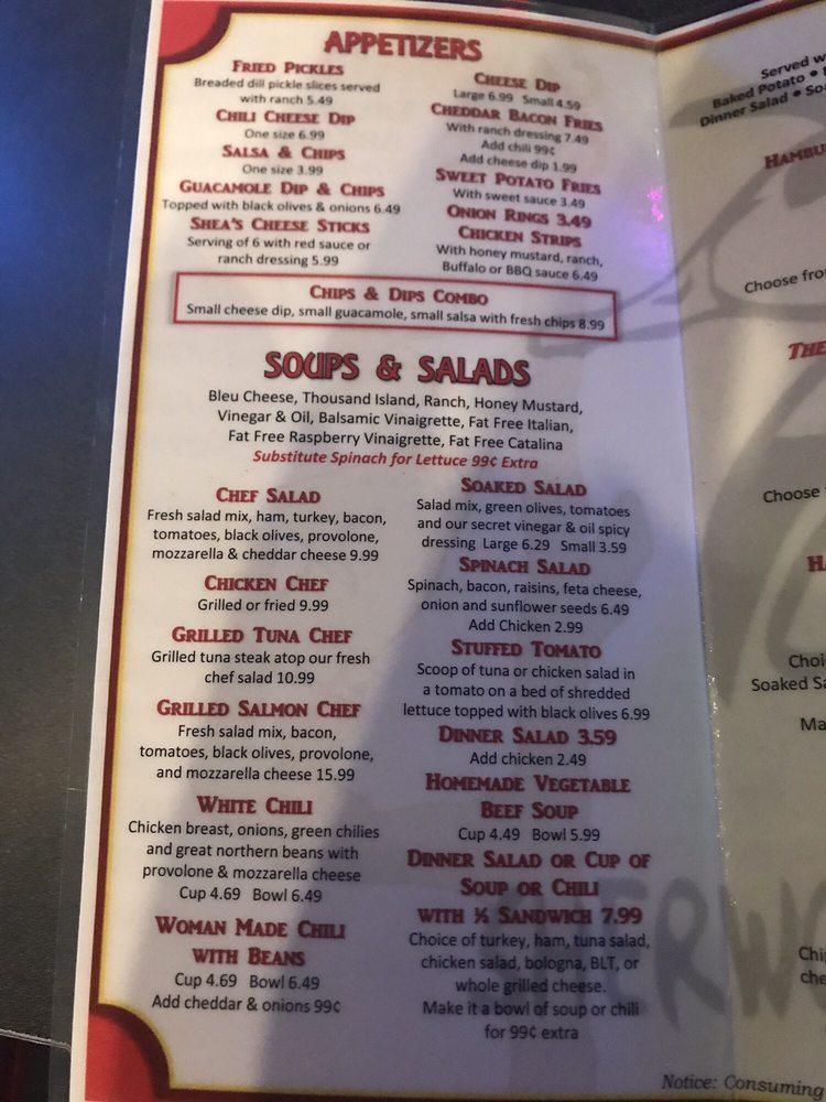 Menu at Gadwall's Grill fast food, North Little Rock