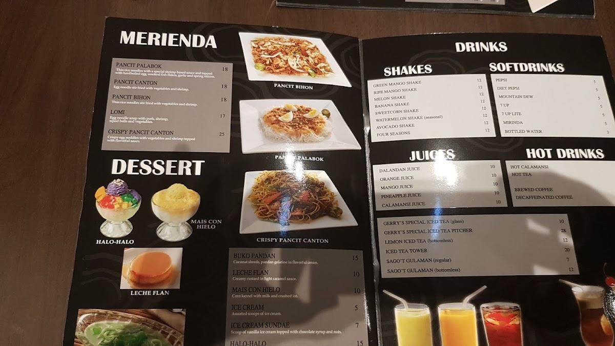 Menu at Gerry's Grill (Burjuman branch) restaurant, Dubai, 27 Sheikh ...