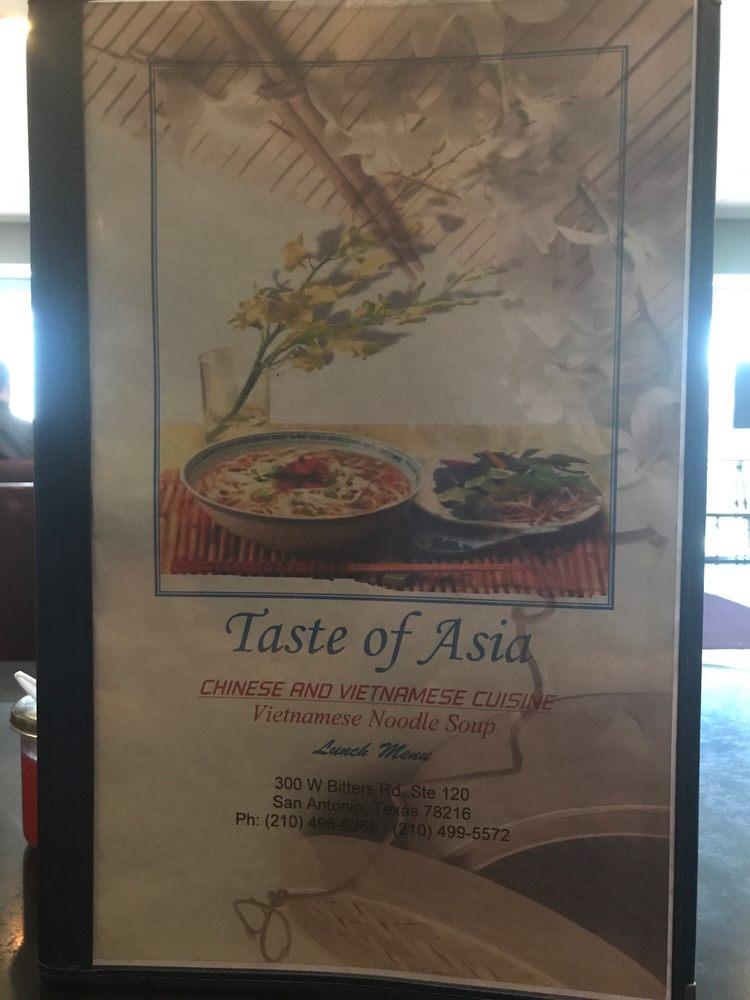 Menu at Taste of Asia restaurant, San Antonio, 300 W Bitters Rd #120