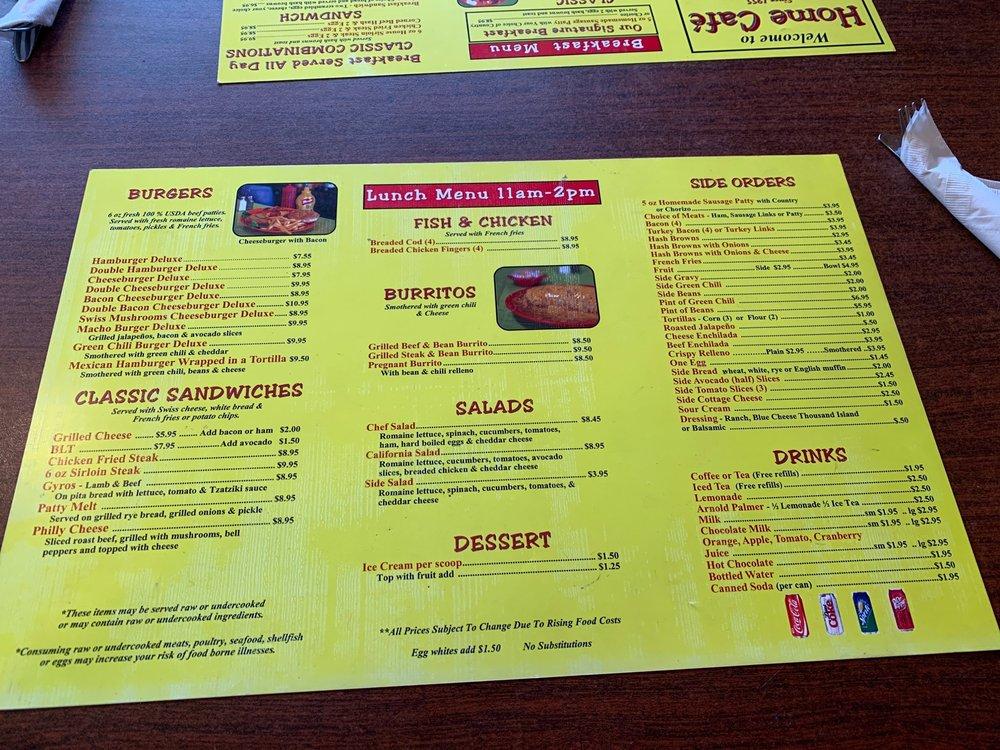 Menu at Home Cafe, Englewood, W Hampden Ave