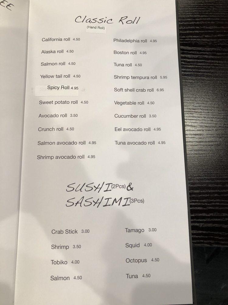 Menu at Oyshi - Sushi & Hibachi restaurant, Grand Prairie