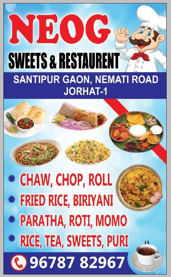 Menu at NEOG RESTAURANT, Jorhat