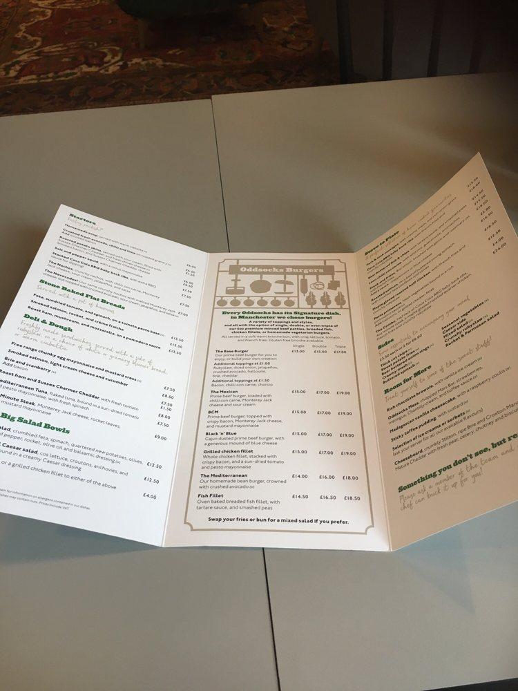 Menu at Jurys Inn Manchester pub & bar, Manchester