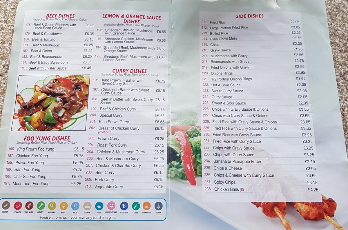 Menu at Golden City restaurant, Irvine