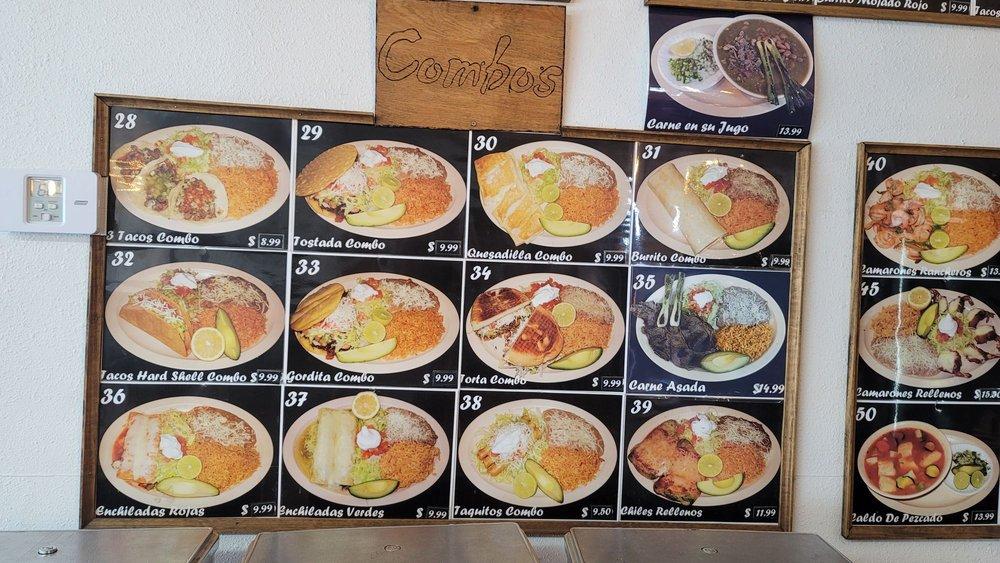 Menu at Los Tapatios Mexican Restaurant, Visalia
