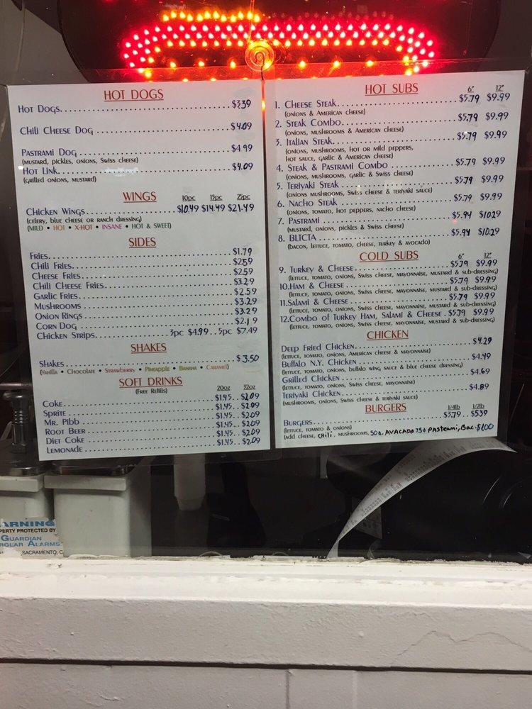 Menu at Original Granite restaurant, Rio Linda