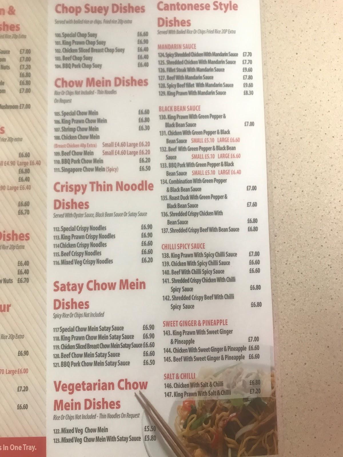 Menu at Rainbow Chinese Takeaway and Delivery fast food, Glasgow ...