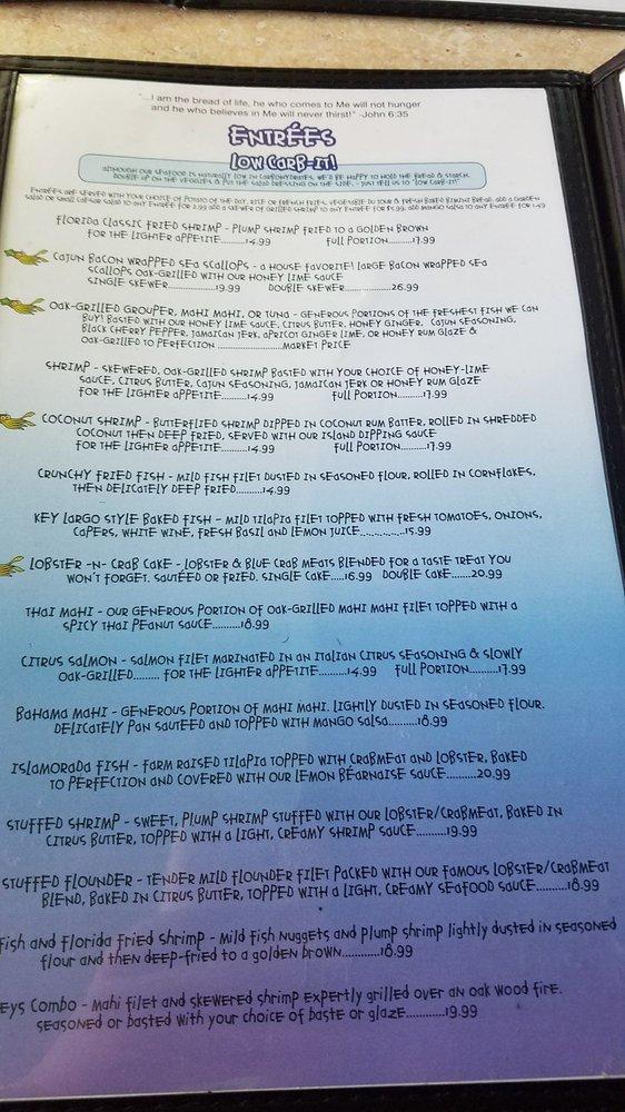 Carta del restaurante Squid Lips, Cocoa Beach, S Orlando Ave