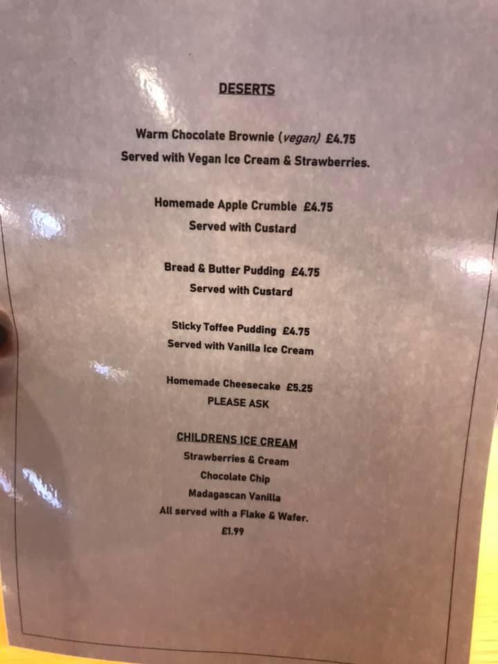 Menu at The Queens Head pub & bar, Saint Stephen