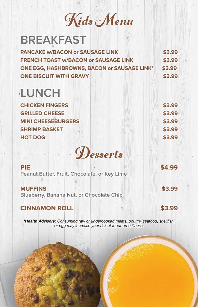Menu at Lakeview Restaurant, Cambridge City