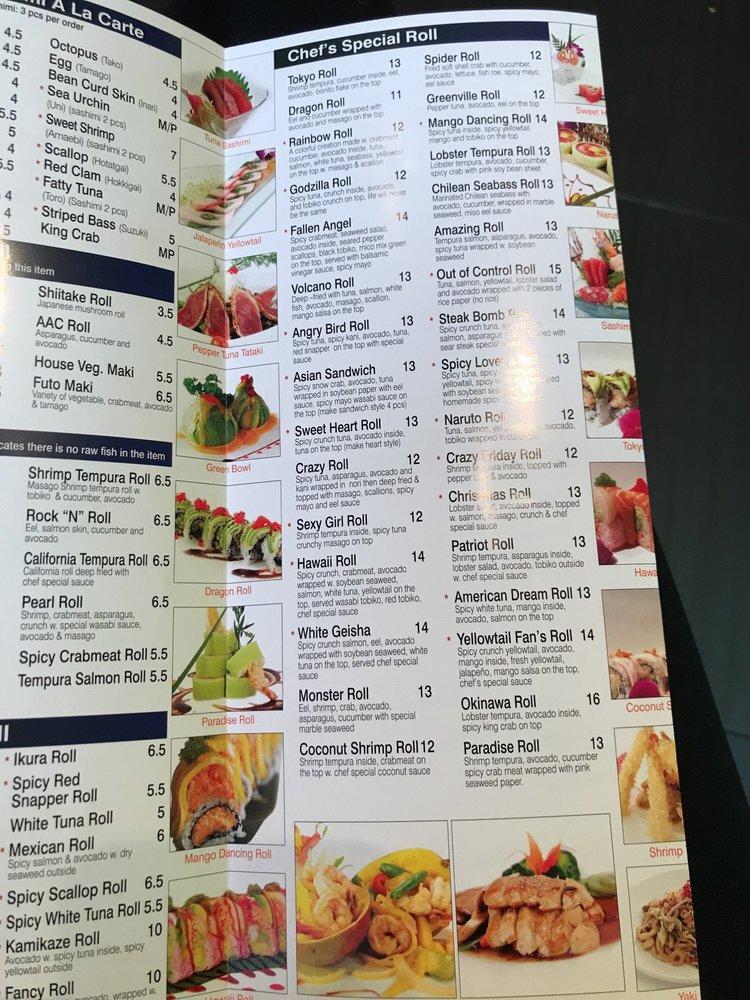Menu at Tokyo Cafe, Greer, 413 The Parkway