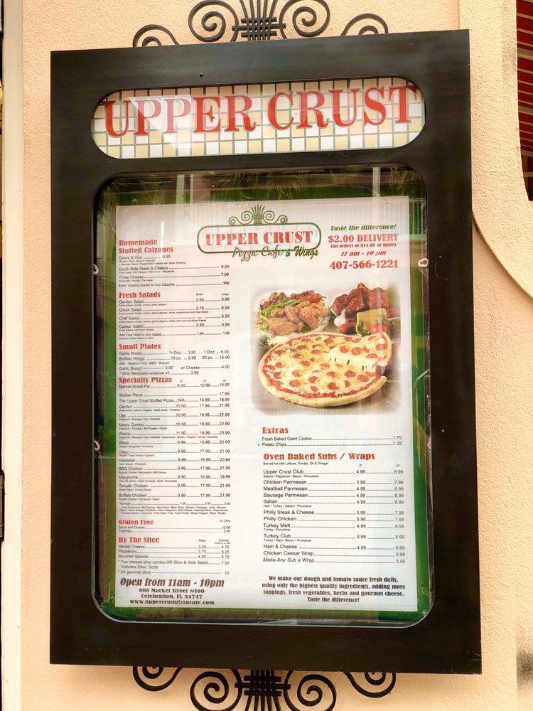 Menu at Upper Crust Pizza pizzeria, Celebration, 606 Market St #160