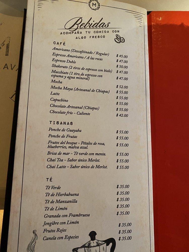 Menu at Restaurant Merlot Bistro, Tijuana, Av. Tapachula 3