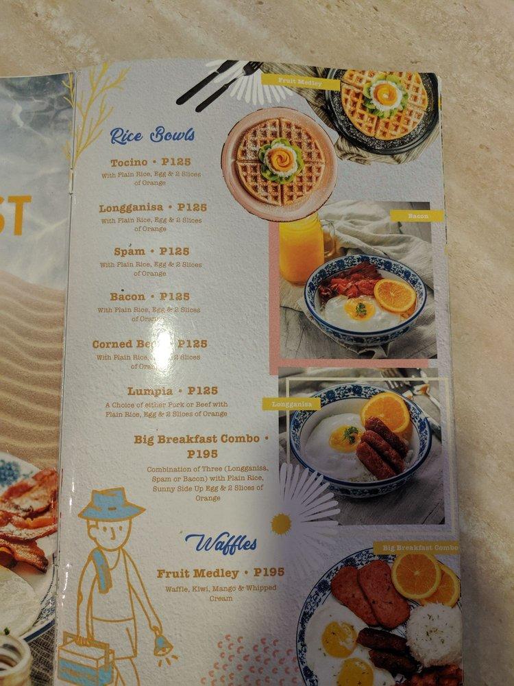 Menu at COOEE cafe, Cebu City