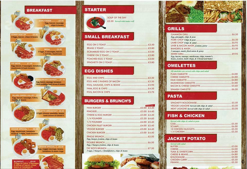 Menu at Fat Boys Cafe Breakfast Lunch, Redhill