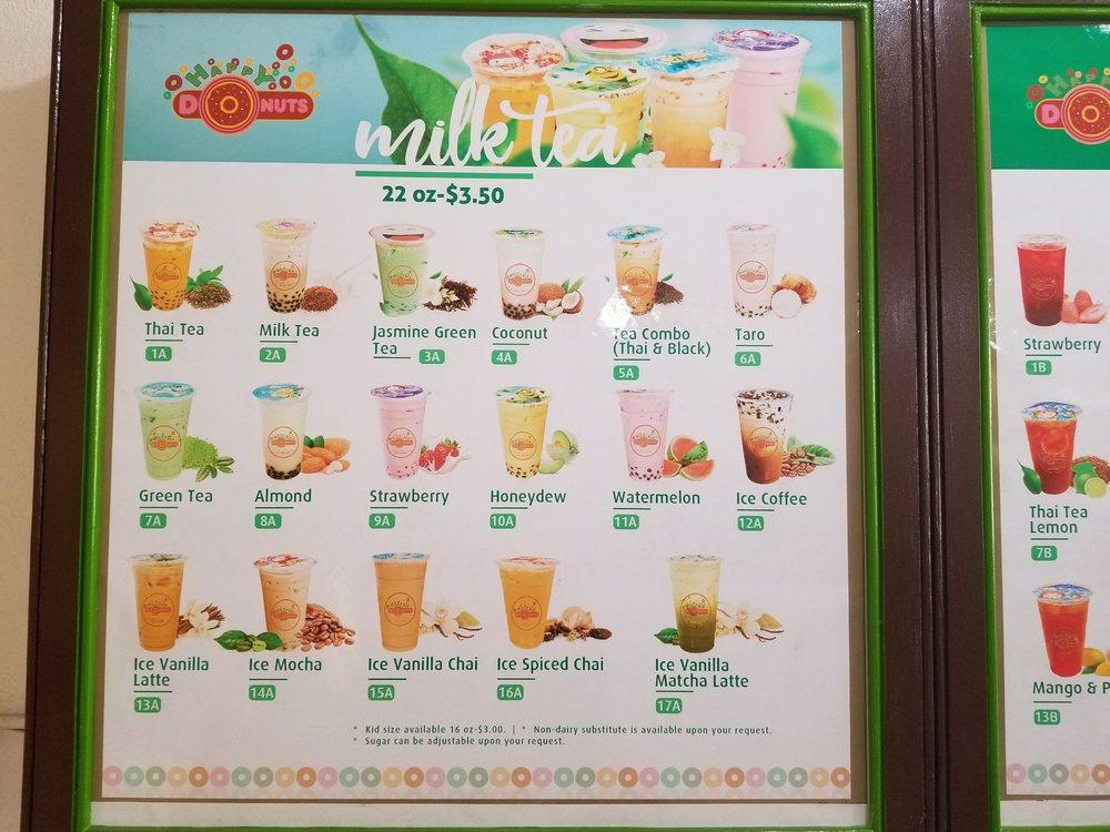 Menu at Happy Donuts & Bagels restaurant, Ukiah
