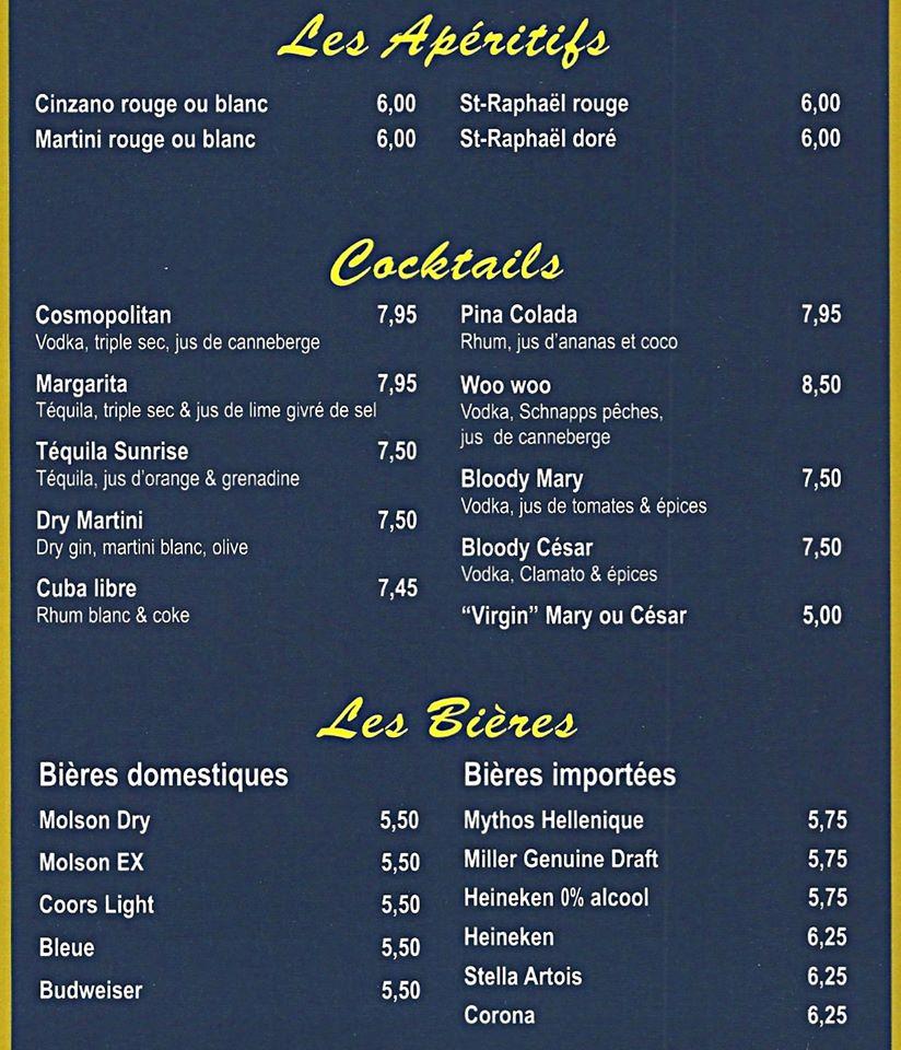Menu at Restaurant Repentigny Pizzeria, Repentigny, 334 Rue Notre-Dame