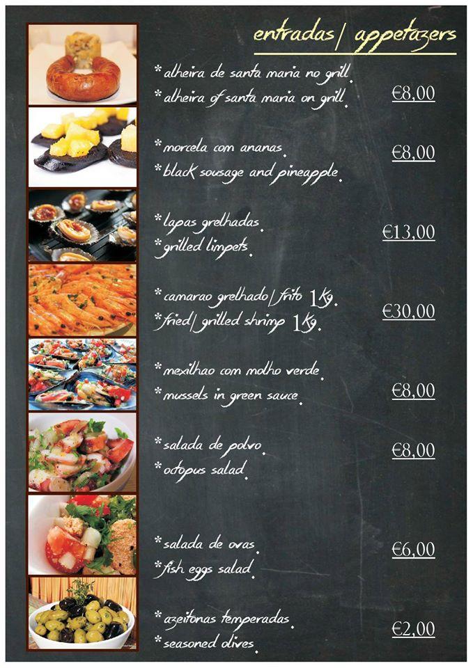 Menu em Atlantic Azores restaurante, Vila Franca Do Campo