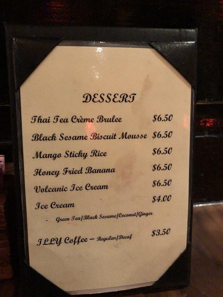 Menu at Nooshi restaurant, Washington, 19th St NW