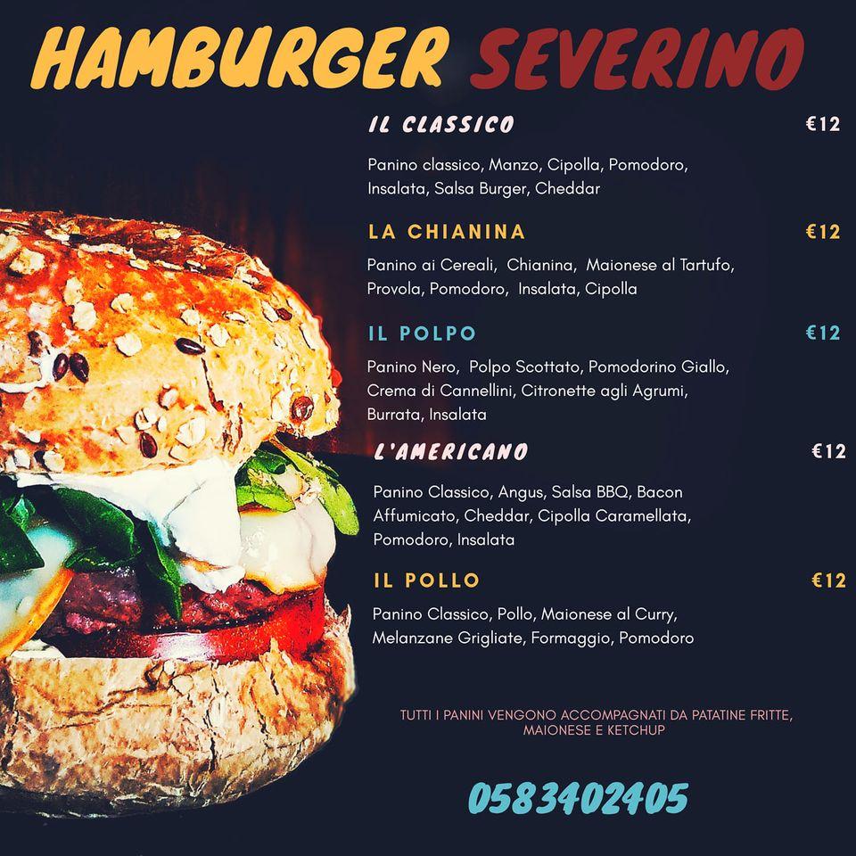 Menu at Osteria da Severino restaurant, Matraia