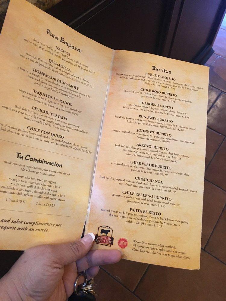 Menu at Los Arroyos Downtown Mexican Restaurant, Santa Barbara, 14 W ...