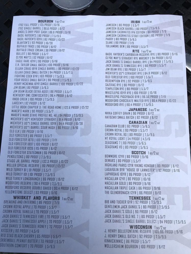 Carta del pub y bar The Stillery - Richfield, Richfield, W204N14025 ...