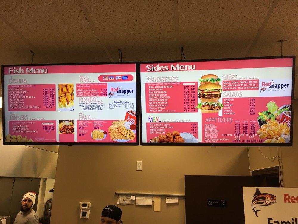 Menu at Red Snapper Fish & Chicken restaurant, Little Rock