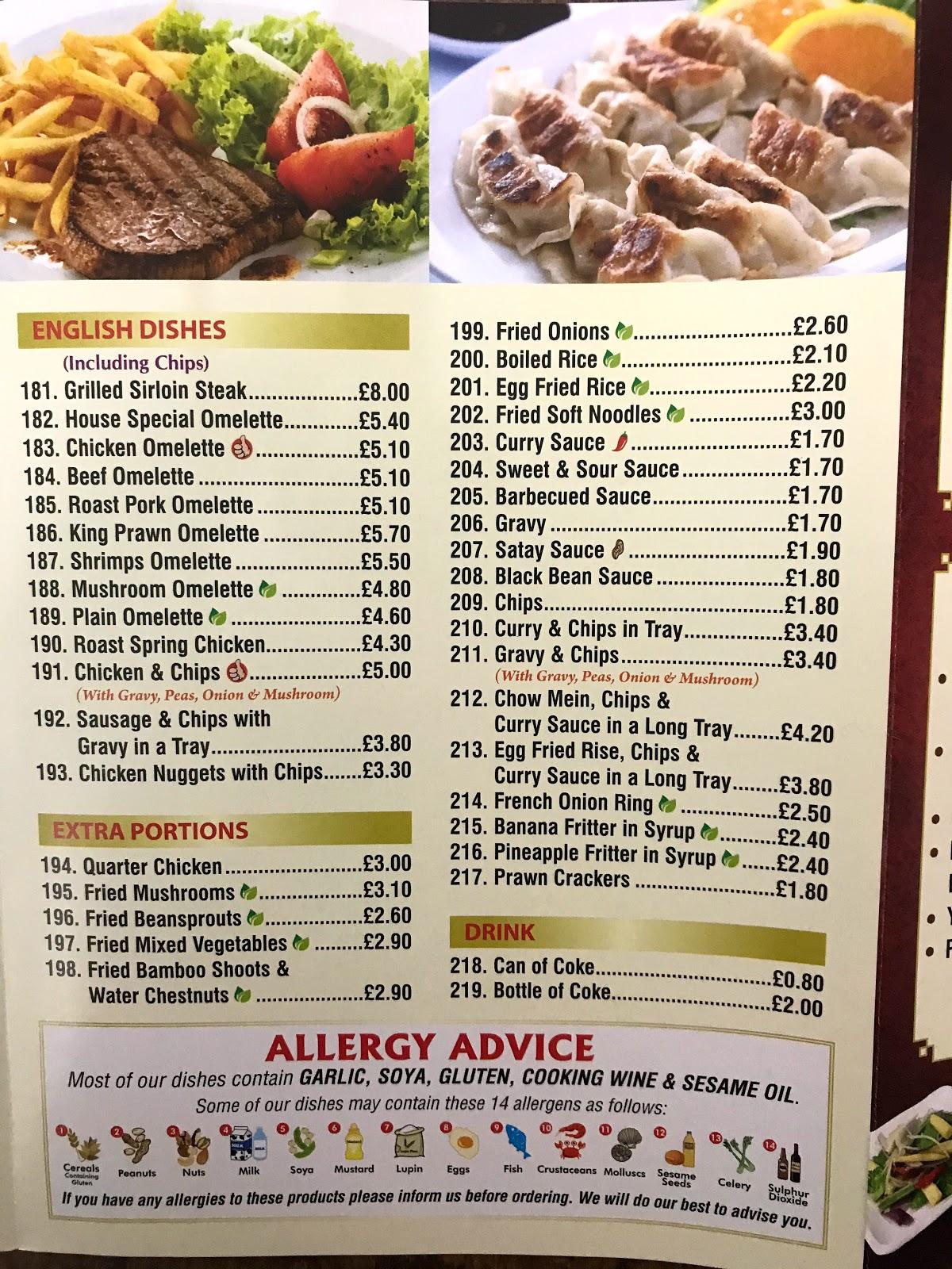 Menu at Golden City fast food, Tipton, 49 Great Bridge