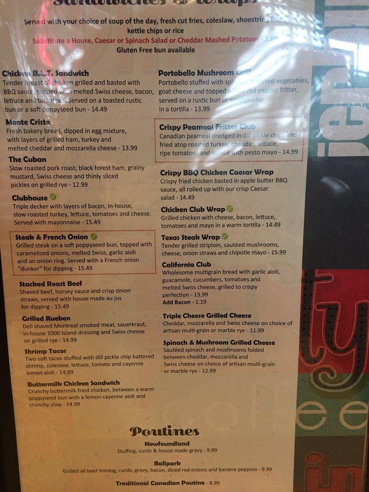 Menu at Melanie Pringles Restaurant, Whitby