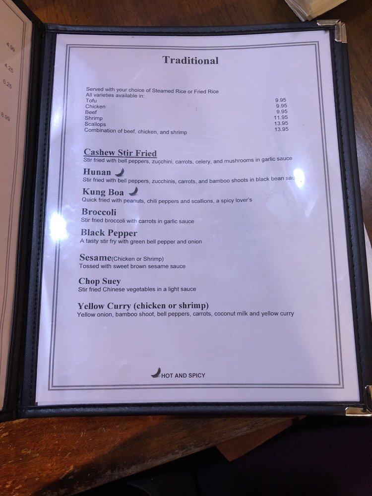 Menu at Zen restaurant, Osage Beach