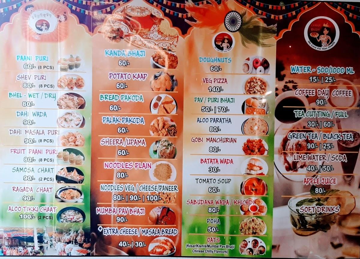 Menu at Chaat Queen Cafe, Vasco da Gama