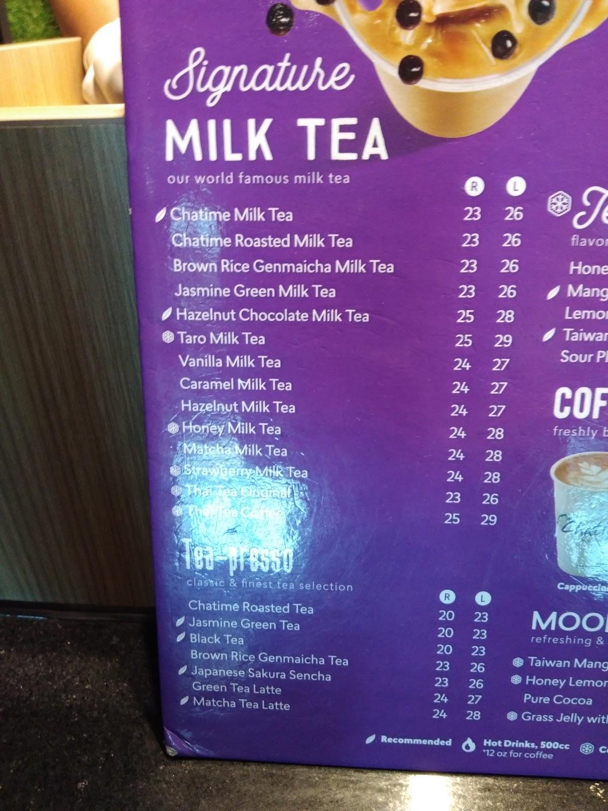 Menu at Chatime - Executive Port Merak restaurant, Cilegon