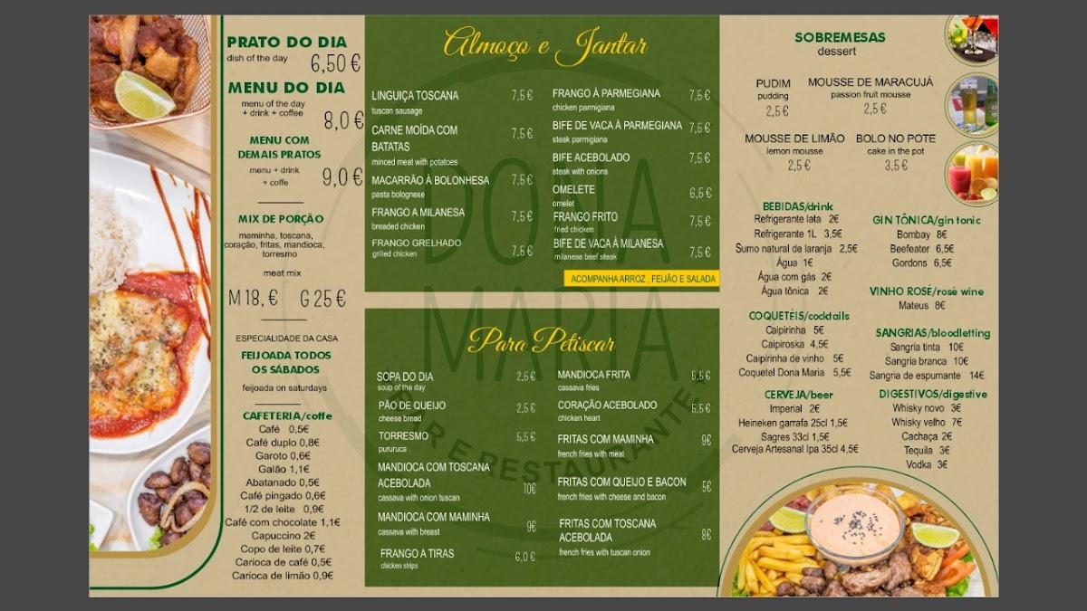 Menu em Dona Maria - Comida Brasileira restaurante, Lisboa, R. Joaquim ...