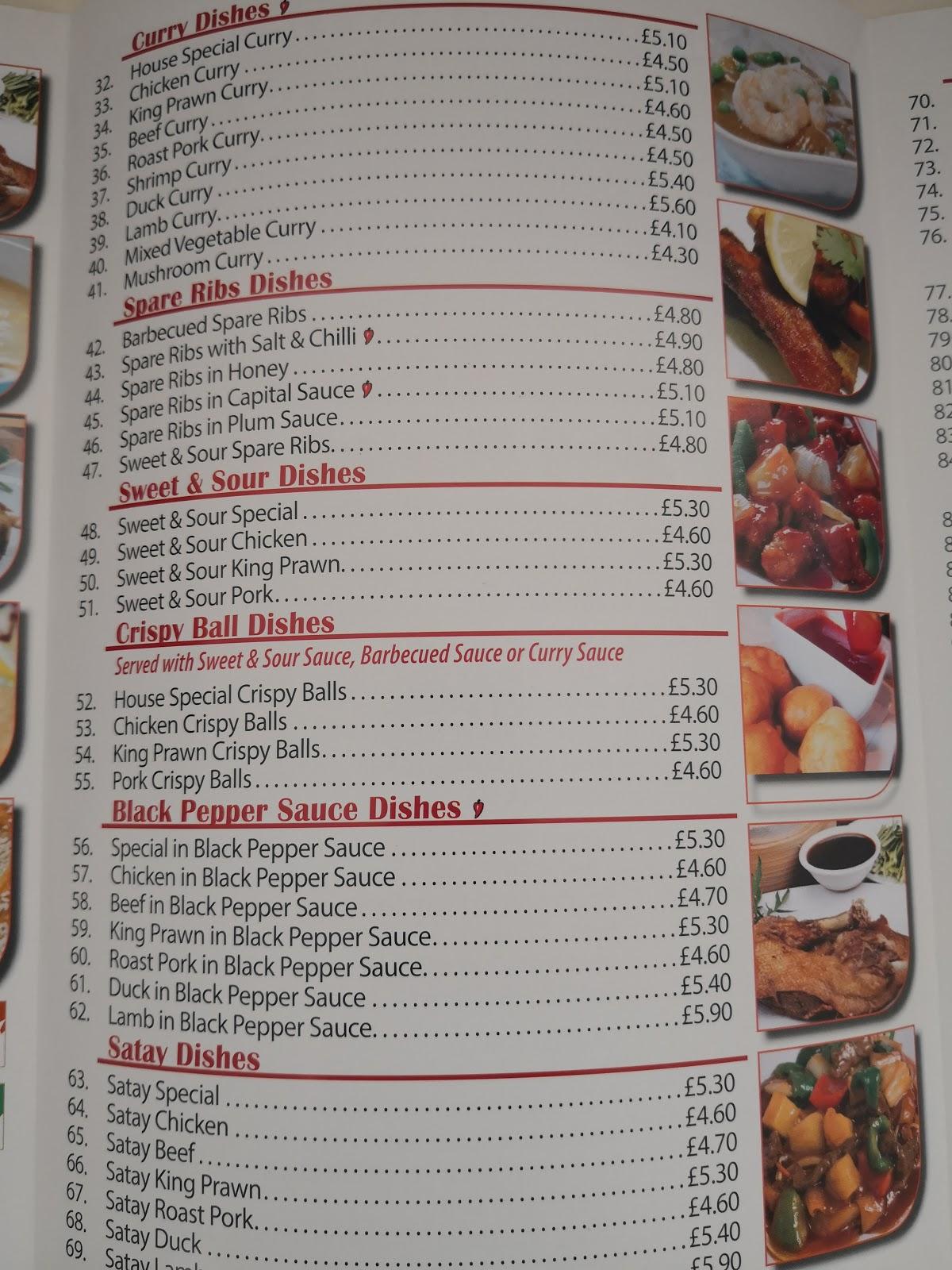Menu at New Loon Fung restaurant, Sheffield