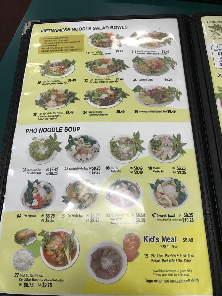 Menu at Pho 38th restaurant, Tacoma, S Steele St STE G