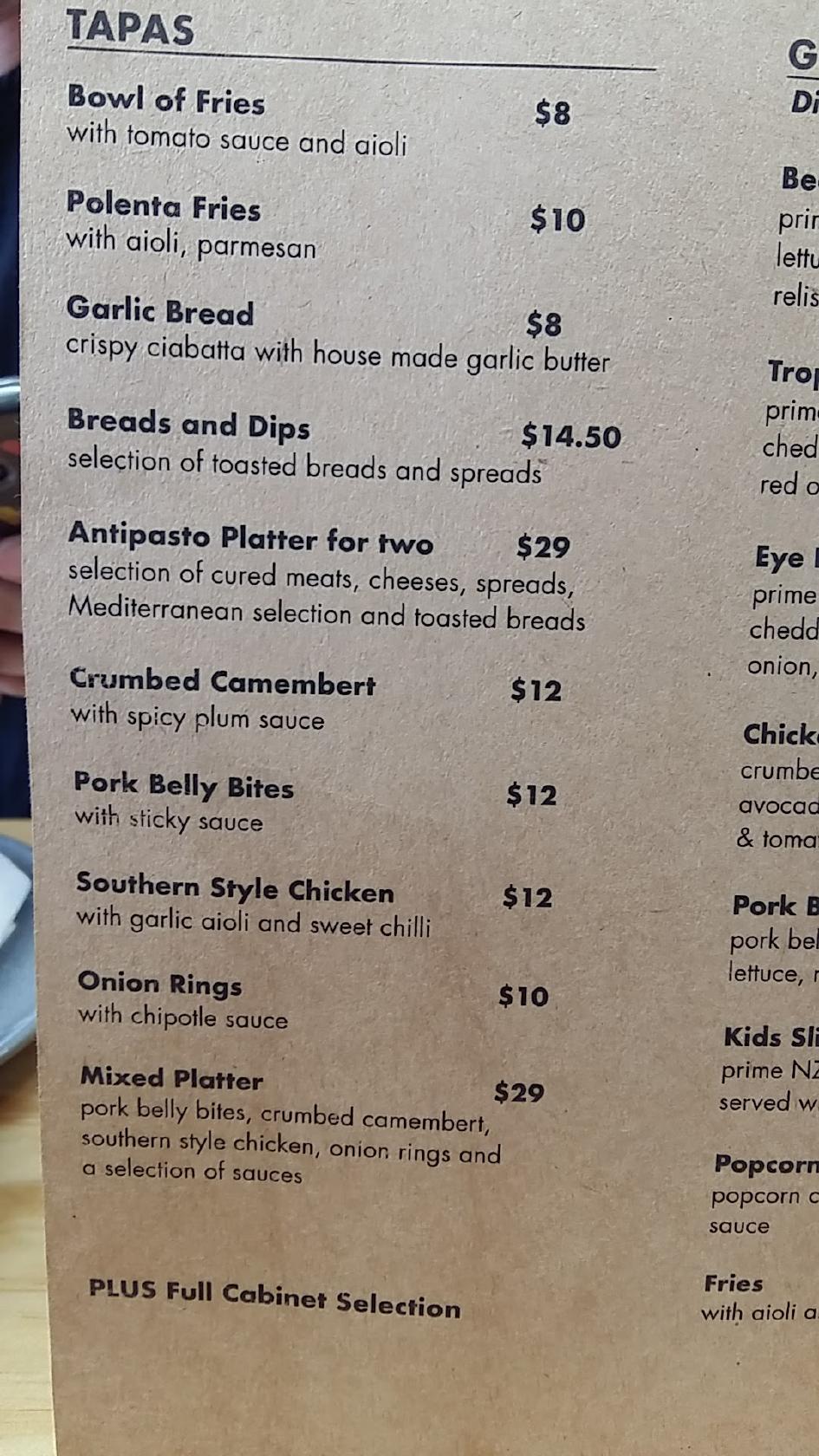 Menu at Blend Espresso cafe, Mosgiel