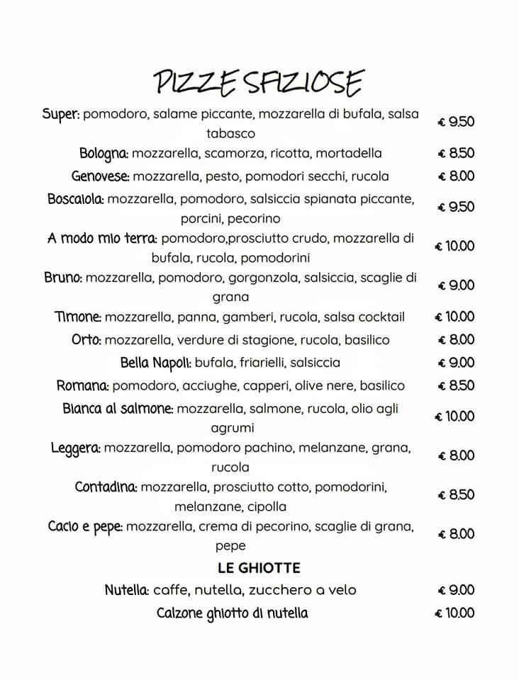 Menu da A Modo Mio ristorante, San Vincenzo