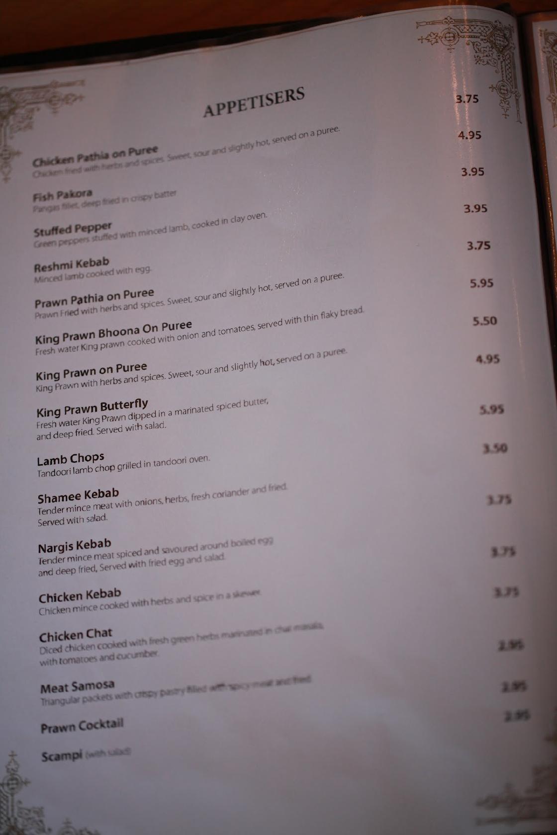Menu at London House restaurant, Norbury