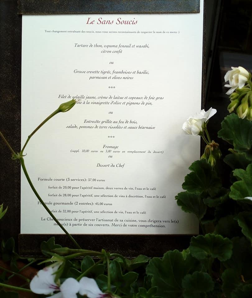 Menu at Restaurant La Fermette, Onhaye