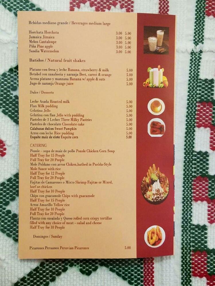 Menu at Carlos Mexican Food restaurant, Little Falls
