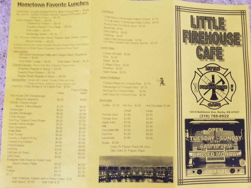 Menu at Little Firehouse Cafe, Derby