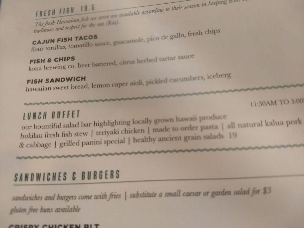 Menu at Duke's Waikiki pub & bar, Honolulu, Kalākaua Ave #116
