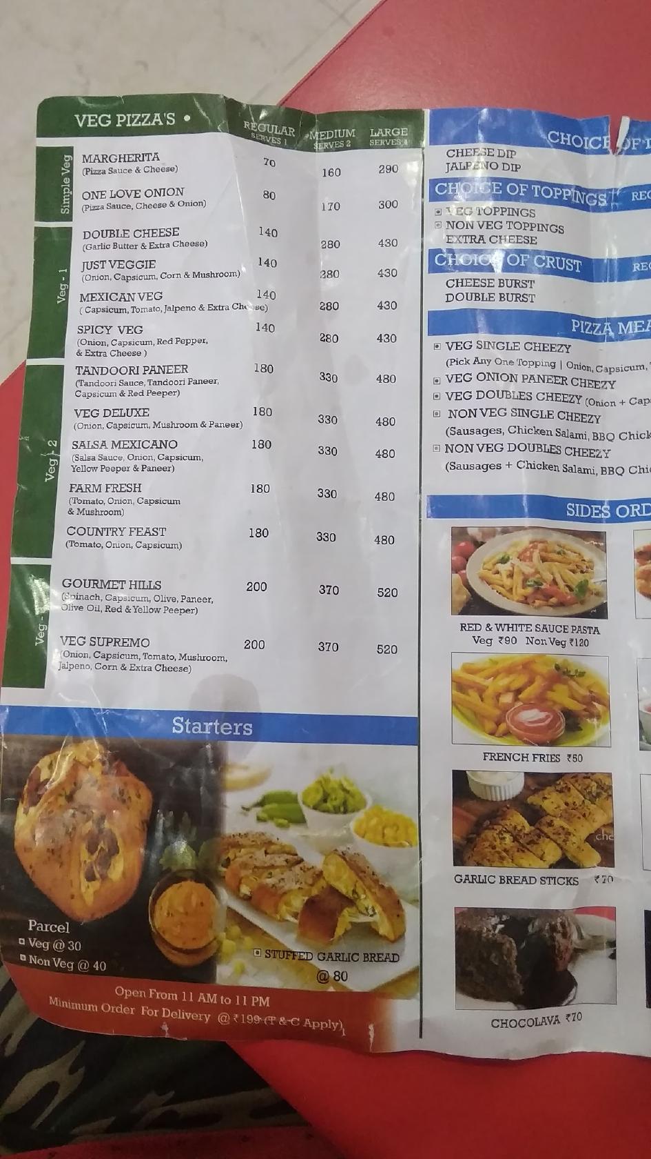 Menu at Pizza Slice, Gurugram, Shop No. DSS - 23